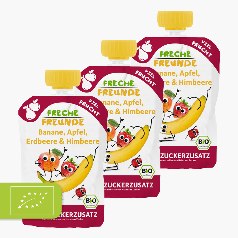 Freche Freunde Bio Quetschie Apfel, Banane, Spinat & Gurke 100g order ...