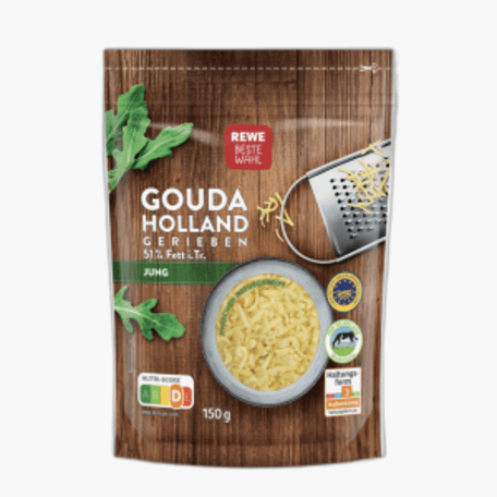 Rewe Beste Wahl Gouda Holland jung 210g bei Flink online bestellen!