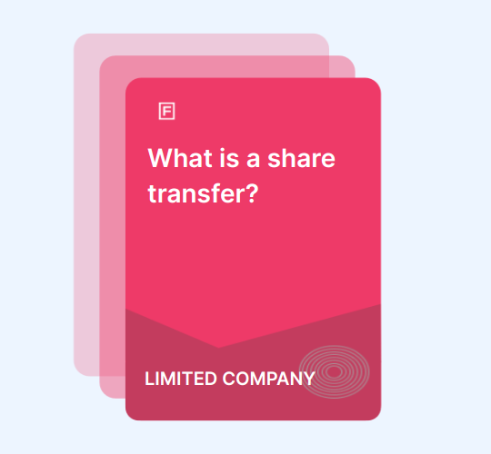 What is a share transfer in a company?