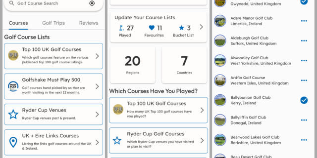 Golfshake App Update Ryder Cup Venues New Badges Smarter Scoring