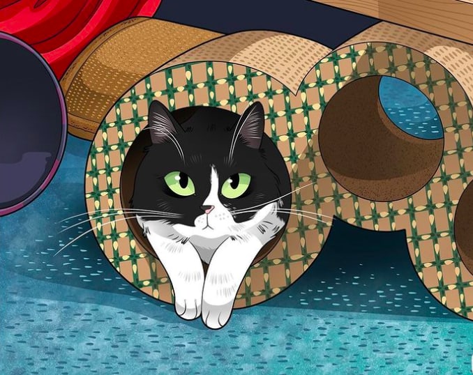 Elle peint sa vie avec un chat dans des mini BD à mourir de rire