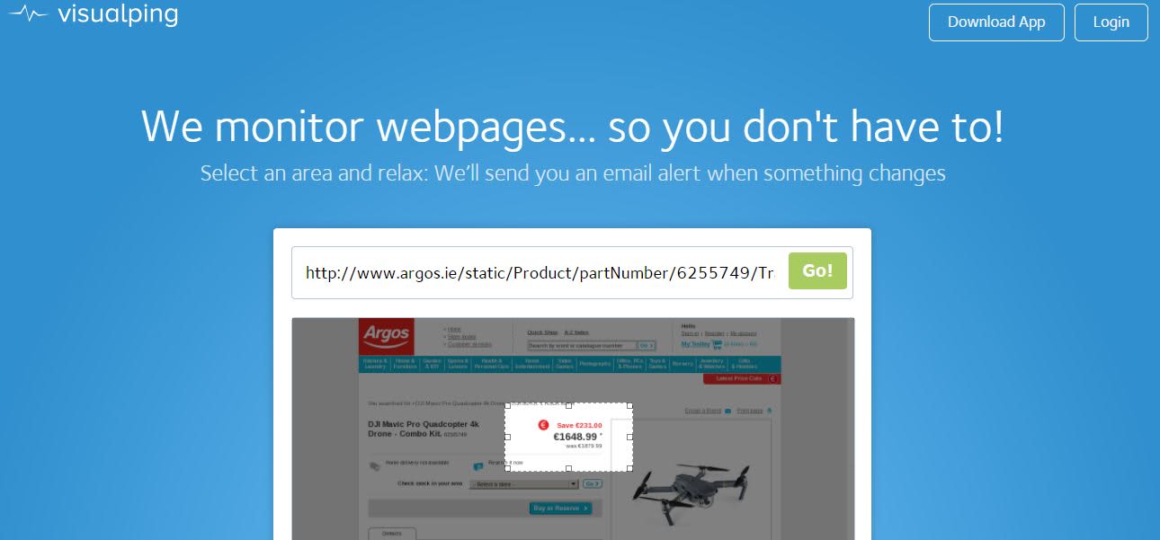 Visual Ping: A handy way to detect website changes | Goosed
