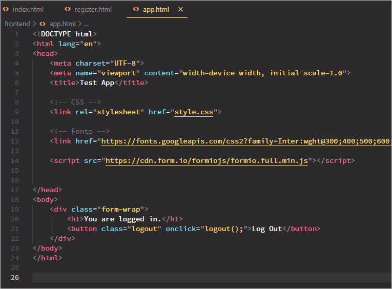Configure Authentication In A New App—The Next Form.io Example