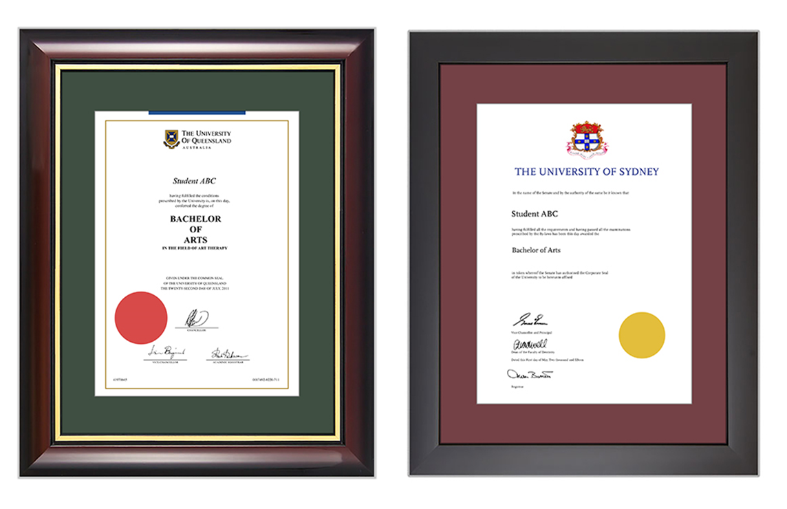 University Degree Certificate Frames
