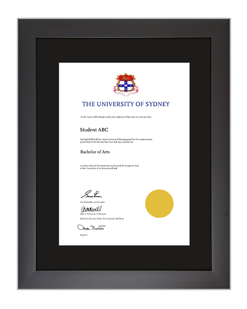 USyd Degree Frame Modern Black USyd Degree Frame Modern Black