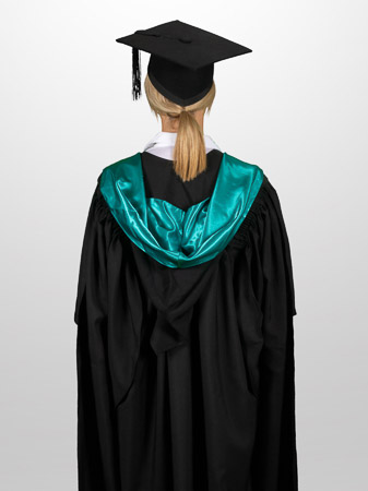 UTas Master of Nursing graduation gown set - Back view