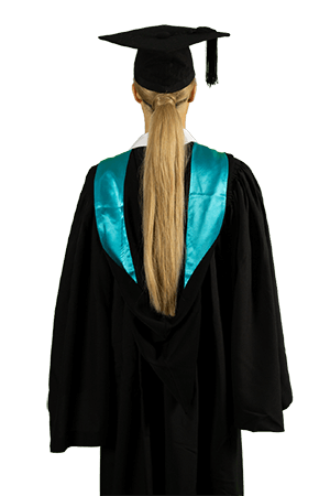 ANU bachelor of medicine graduation gown set - Back view