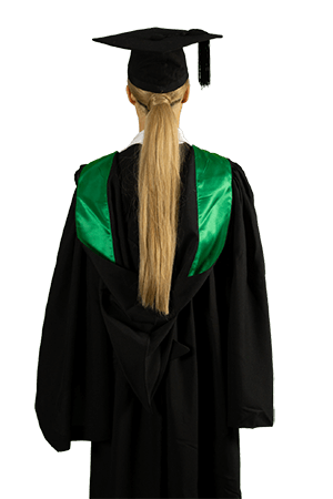 ANU bachelor of natural sciences graduation gown set - Back view