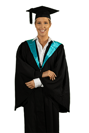 ANU master of medicine graduation gown set - Front view