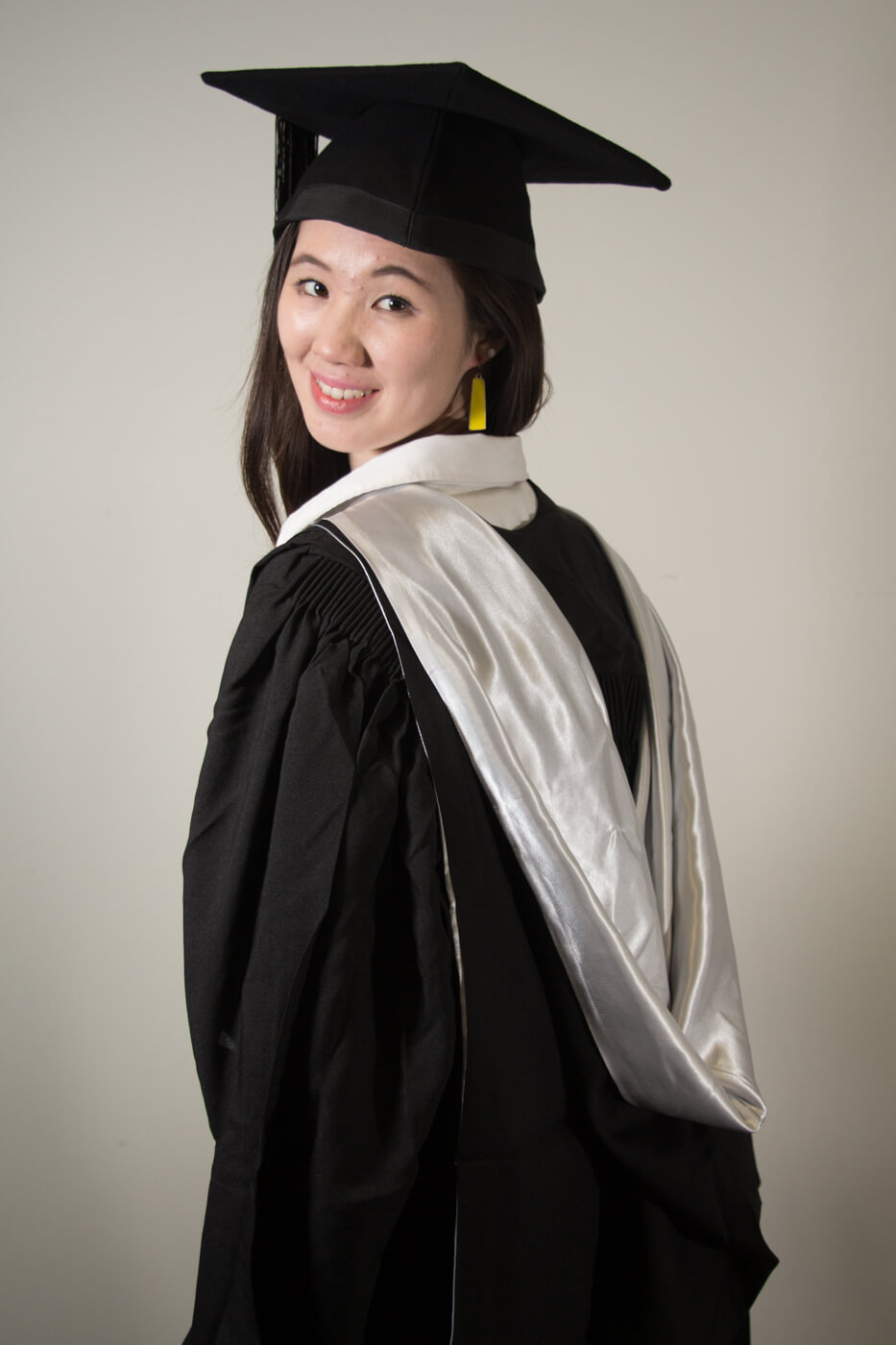 ANU master-multidisciplinary graduation gown set - Side view
