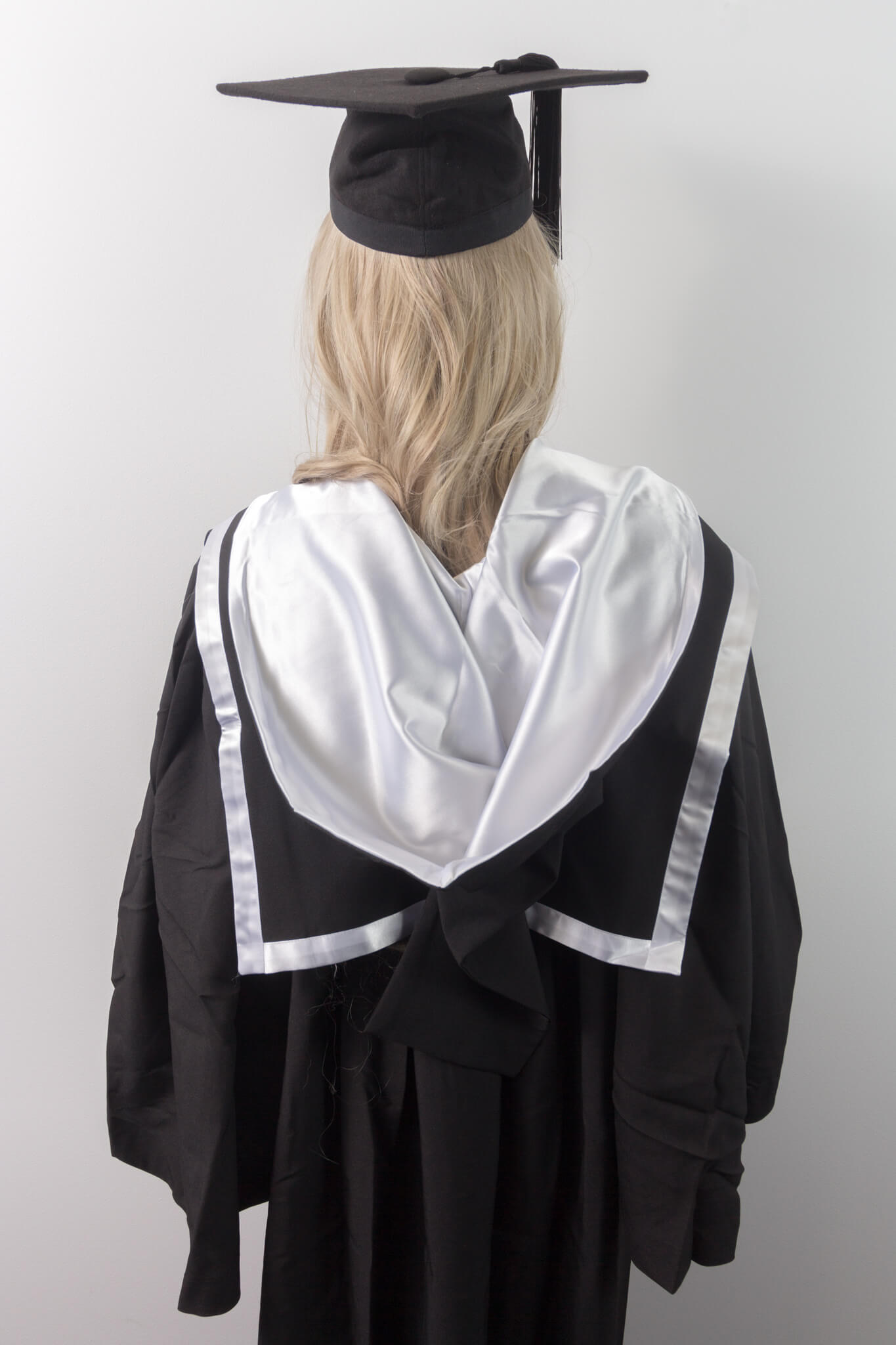 Adelaide University Masters graduation gown set - Back view