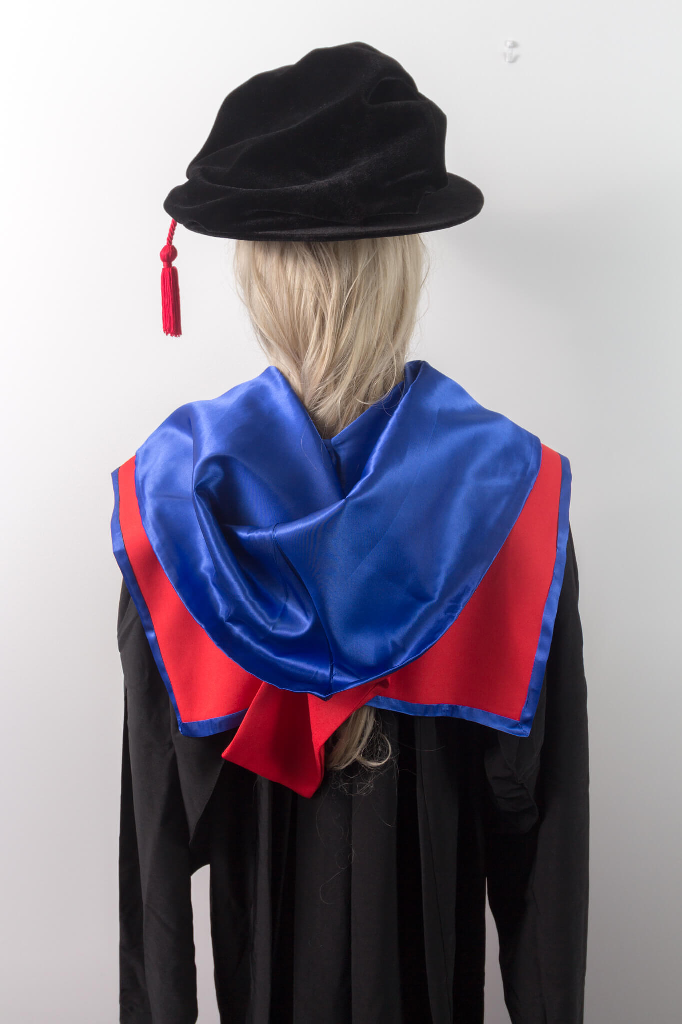Charles Sturt University PhD graduation gown set - Back view