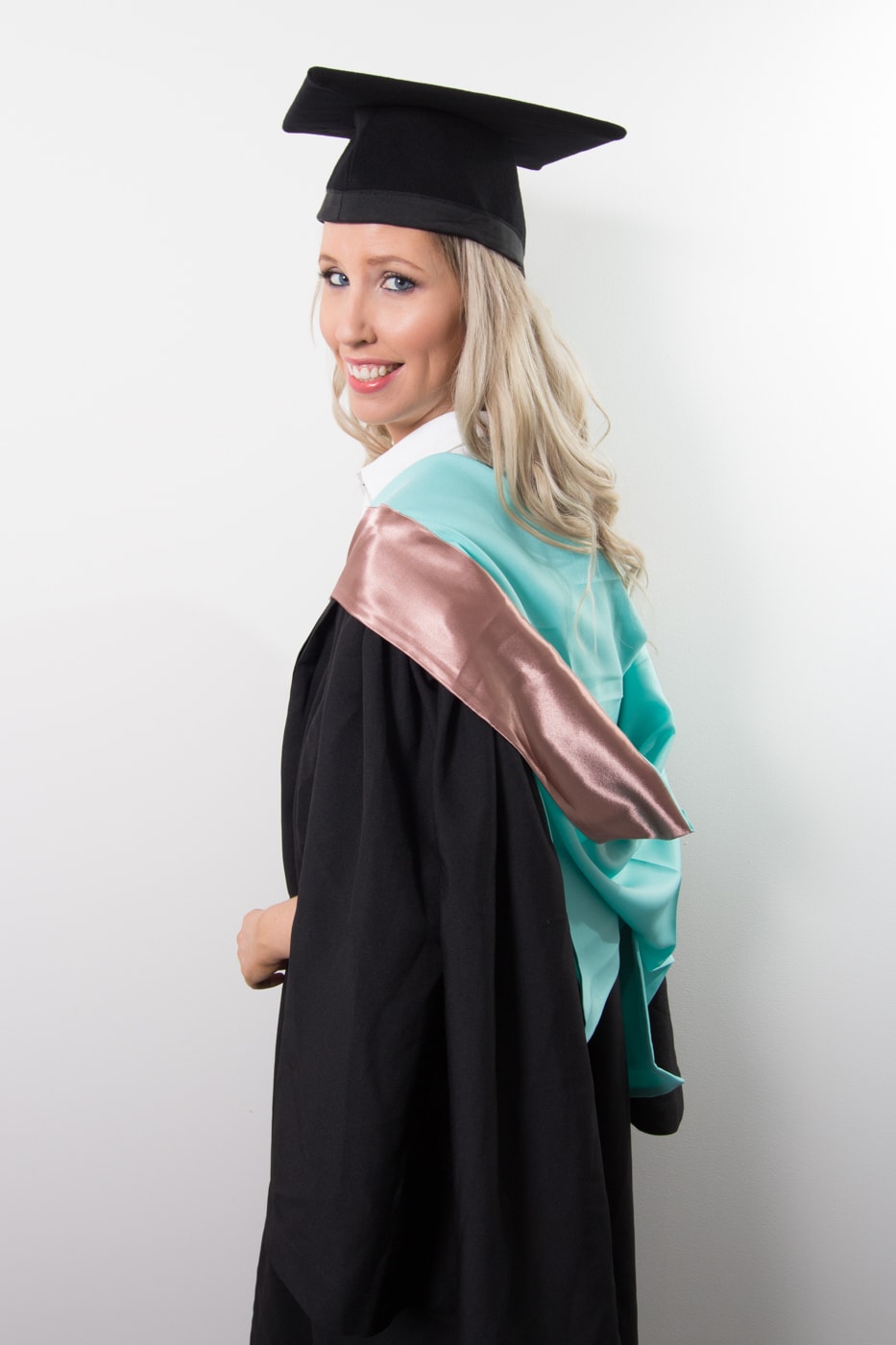 Monash University Bachelor of Engineering graduation gown set - Side view