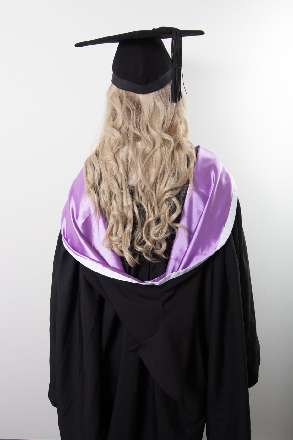 RMIT Bachelor of Business graduation gown set - Back view