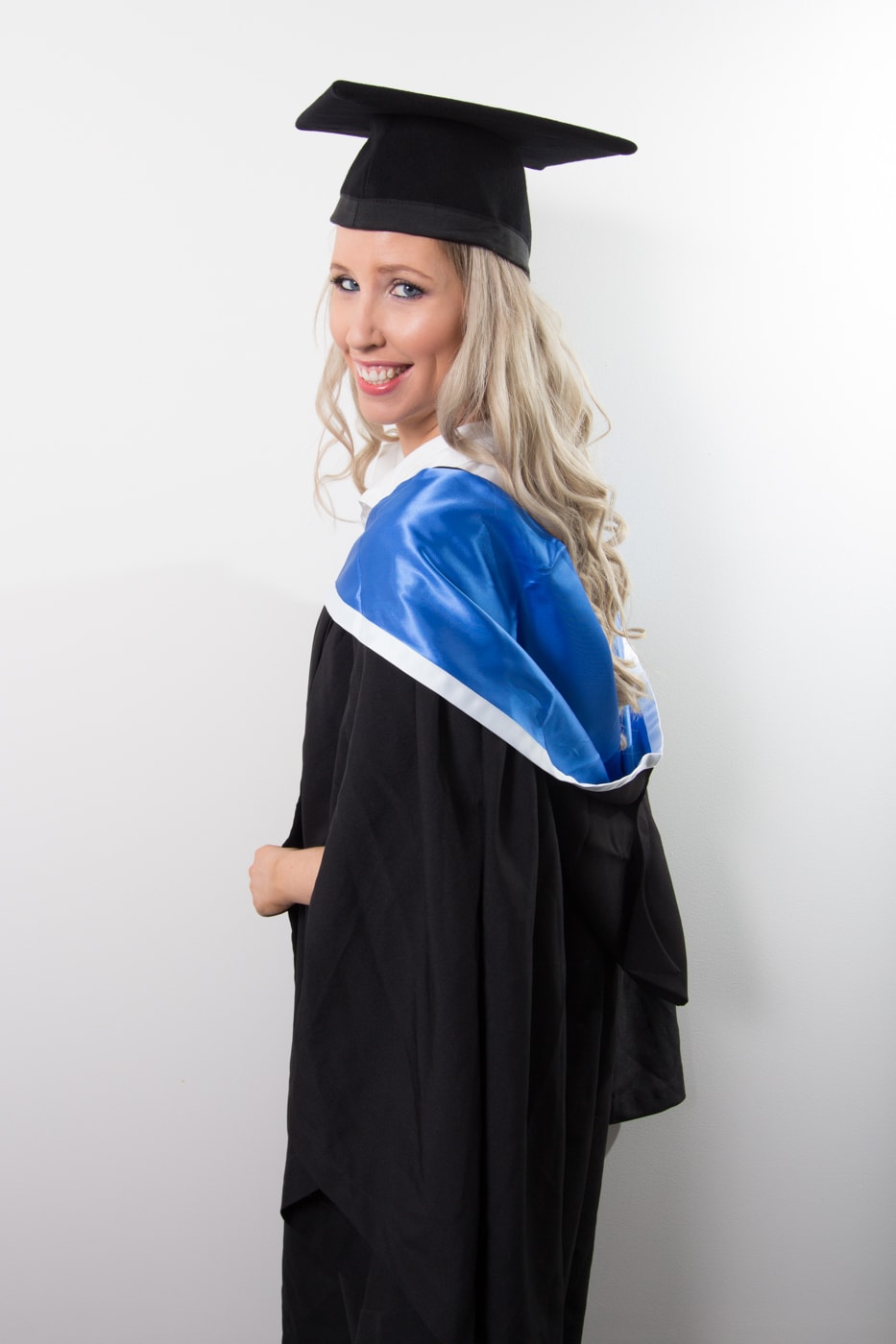QUT Masters graduation gown set - Front view
