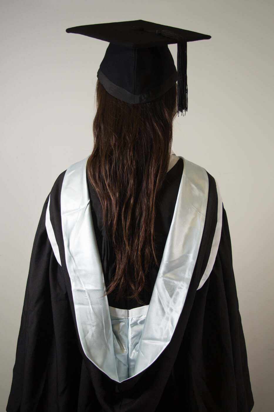 RMIT bachelor of social work graduation gown set - Back view