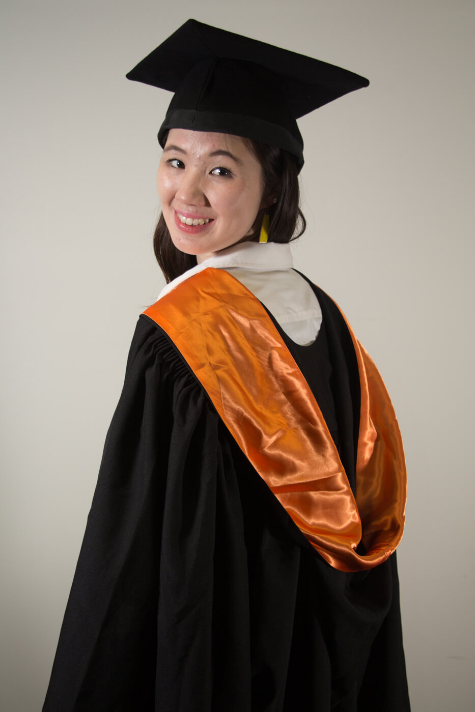 Swinburne bachelor of IT graduation gown set - Side view