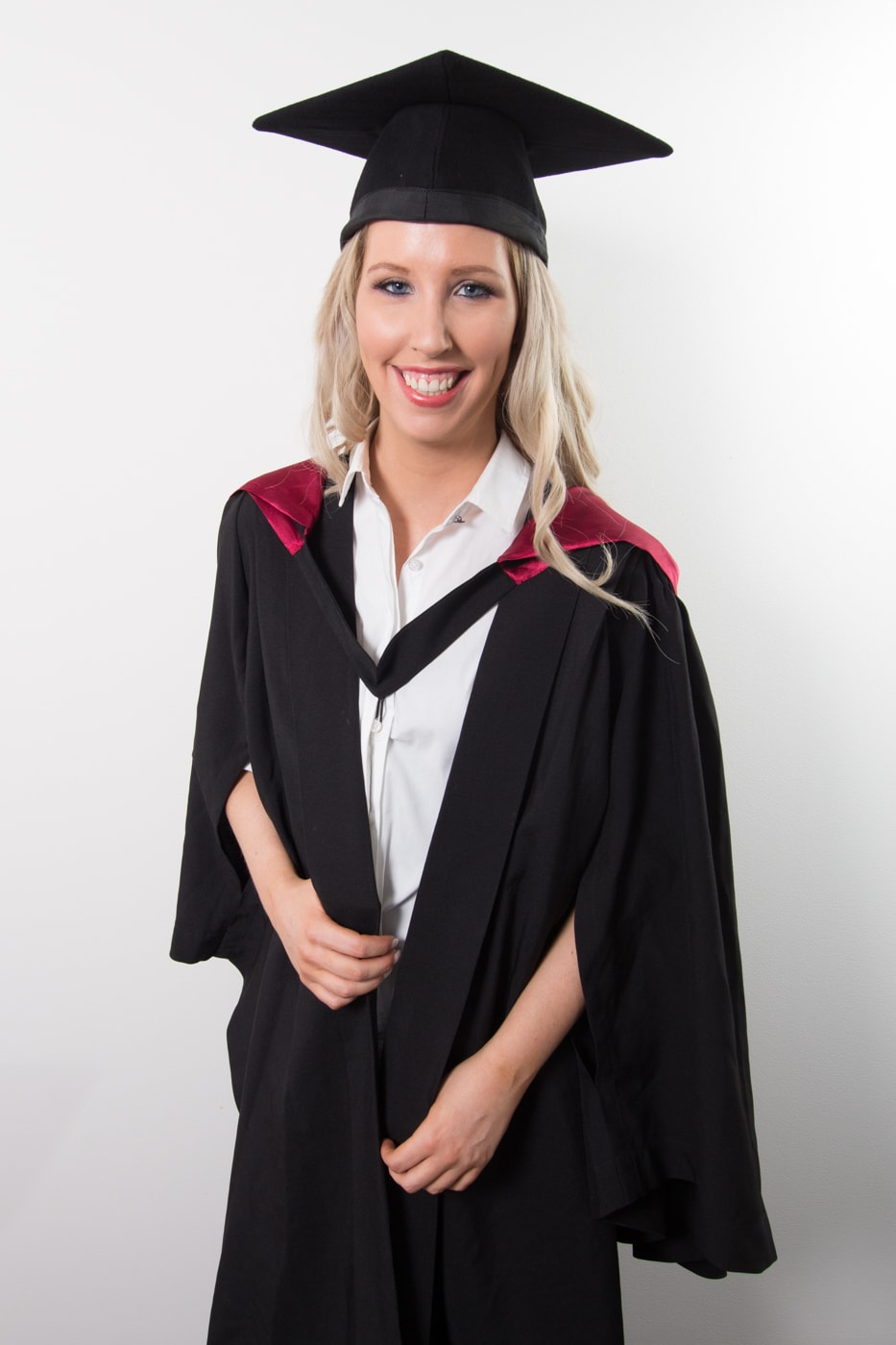 UC 4 year bachelor degree graduation gown set - Front view