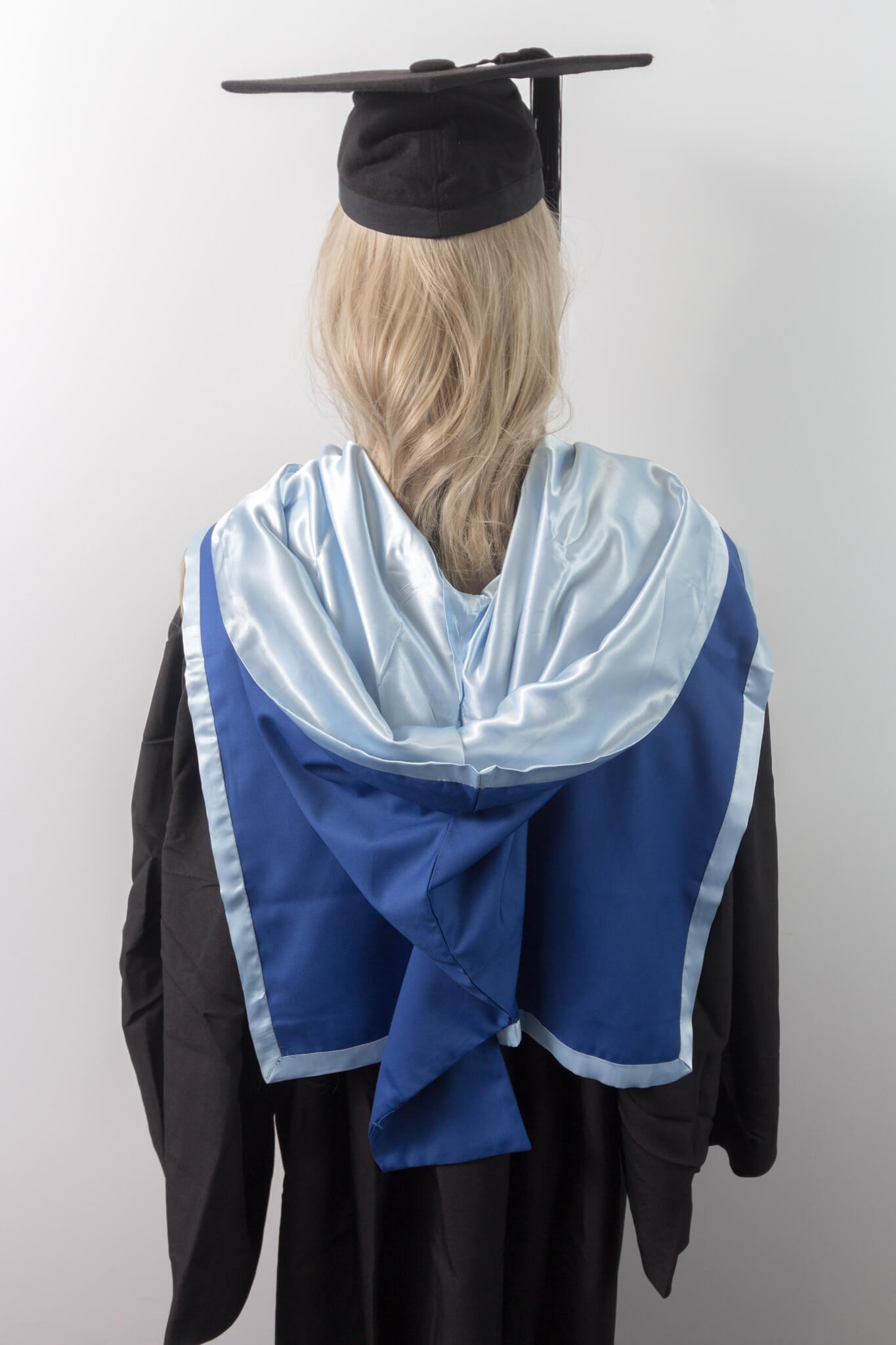University of Canberra Masters graduation gown set - Back view