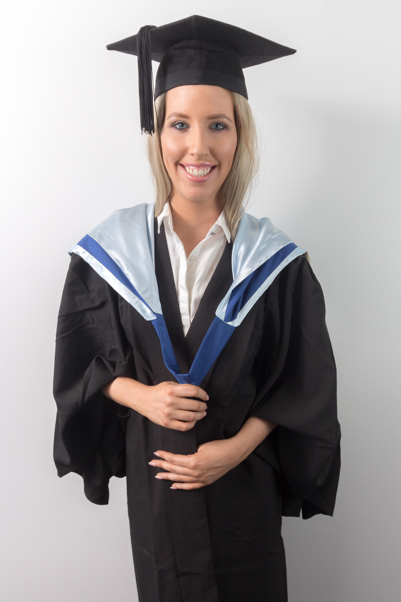 University of Canberra Masters graduation gown set - Front view
