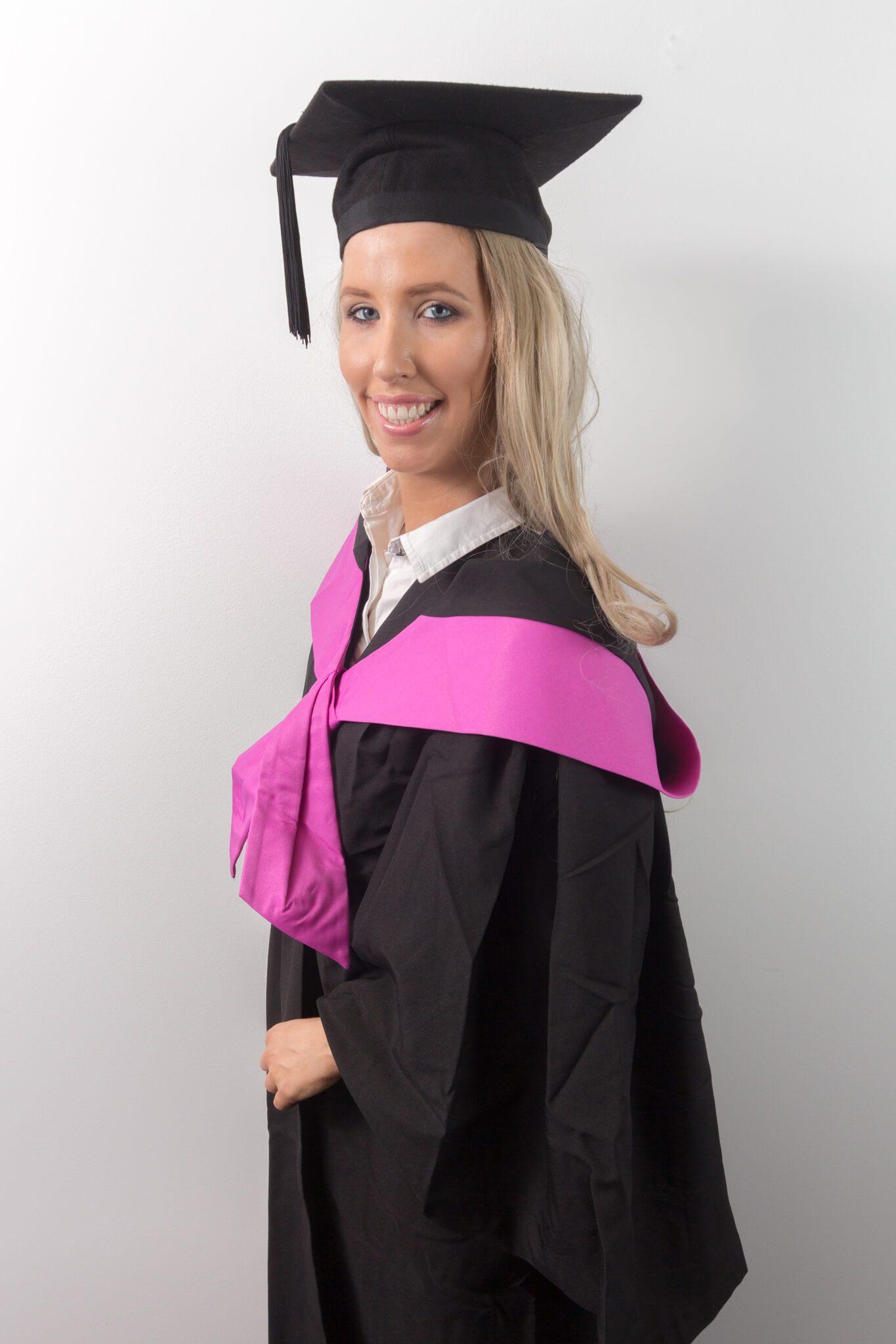 UTS Bachelor of Health graduation gown set - Side view
