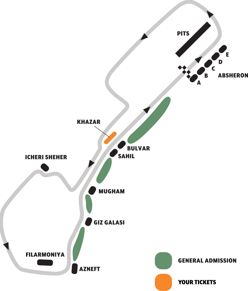 F1 tickets Azerbaijan GP, Baku • Buy ticket – gp1tickets.com