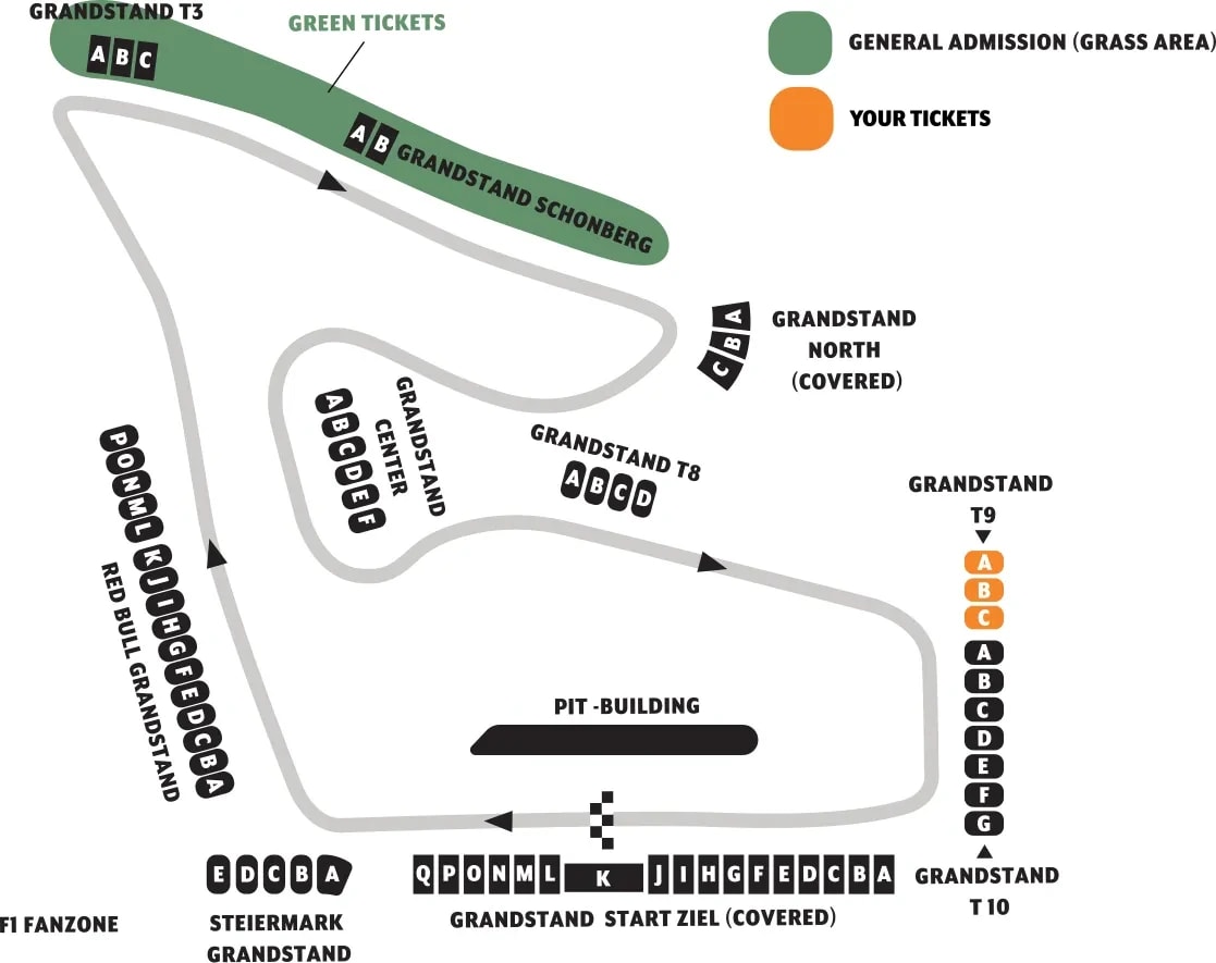 F1 tickets for Austrian GP 2026 at Spielberg, Red Bull Ring