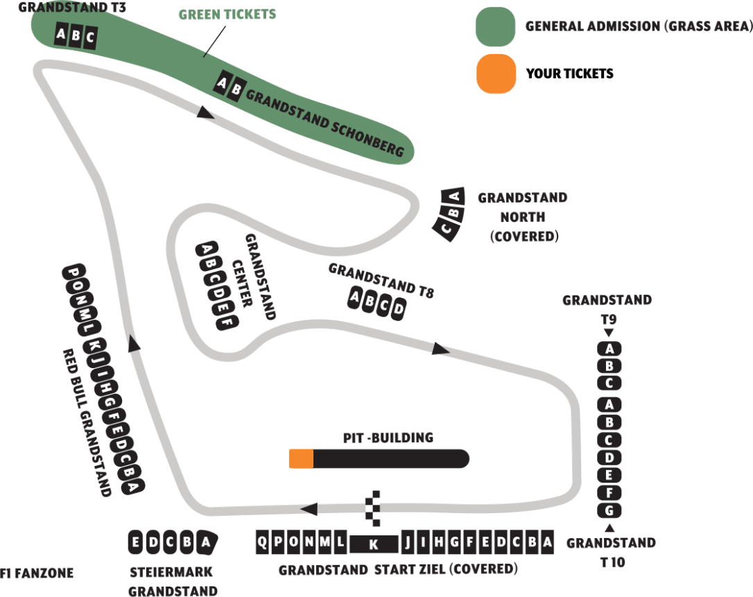 F1 tickets for Austrian GP 2025 at Spielberg, Red Bull Ring