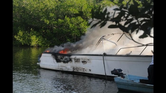 Two boats catch fire in the Florida Keys