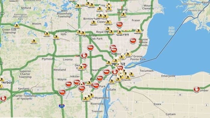 Metro Detroit traffic conditions: Check map, closures, incidents here