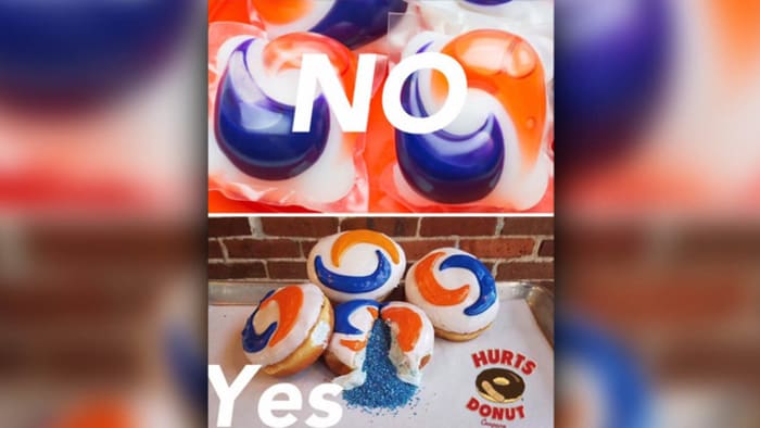 'Stop eating laundry detergent!': Texas donut shop sells edible Tide ...