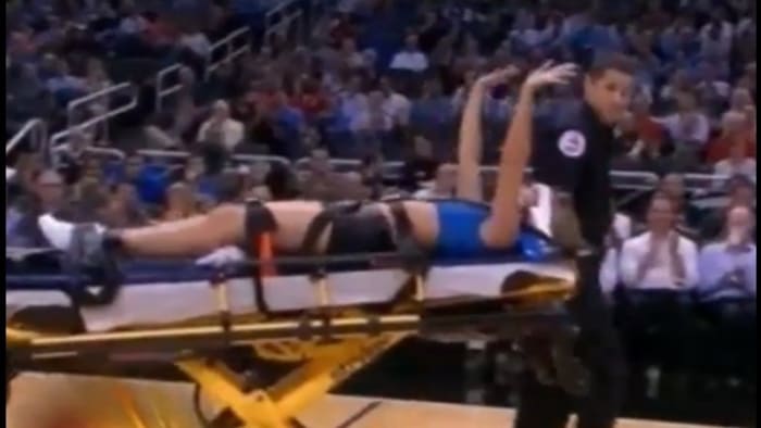 Magic cheerleader injured during stunt