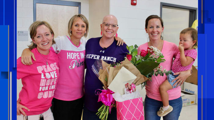 Pregnant Comal ISD teacher diagnosed with breast cancer honored with ...