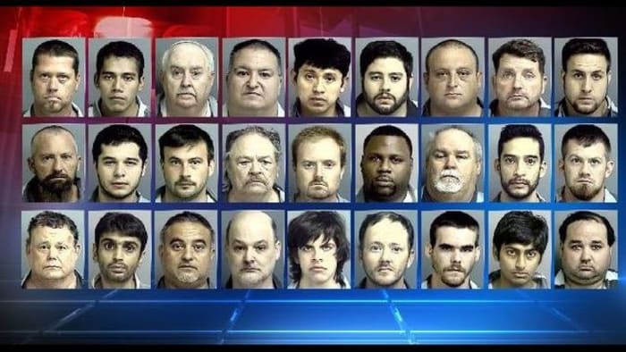 27 Men Arrested In Online Sting Charged With Sexual Exploitation Of