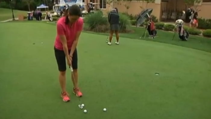 LPGA's future stars in Longwood, one gives Jamie Seh a lesson
