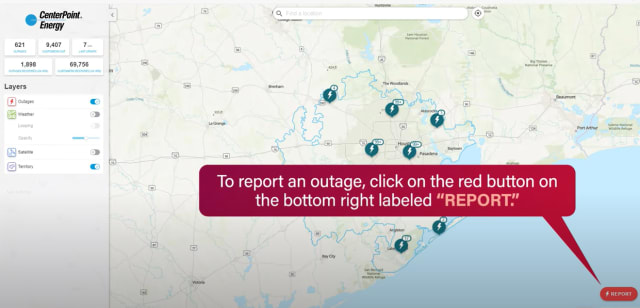 Centerpoint Energy Outage Map