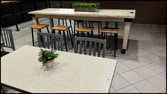 Saturday morning surprise! A tale of two Chick-fil-A tables