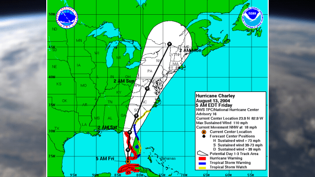 Hurricane Charley Route