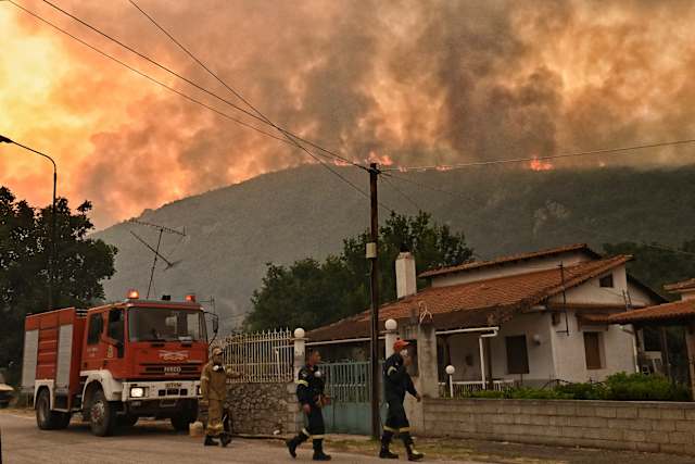 forest fire athens