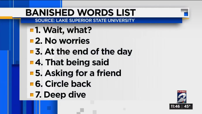 Lake Superior State University releases annual 'Banished Word List'