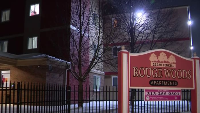 Cold temps burst pipes, flooding Rouge Woods Apartments in Detroit