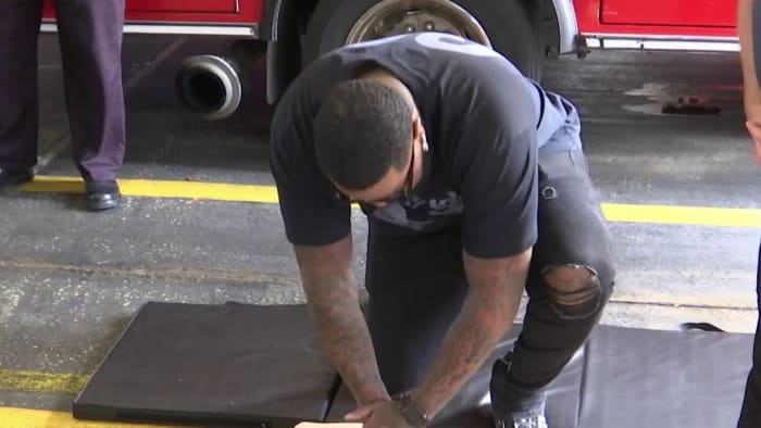 NFL player learns CPR after losing his father