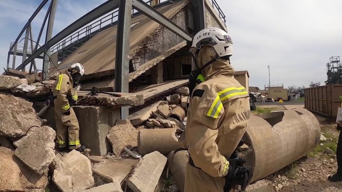 First responders training at Disaster City for real-world tragedies