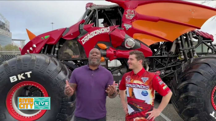 Meeting up with Bakugan Dragonoid driver Camden Murphy for Monster Jam