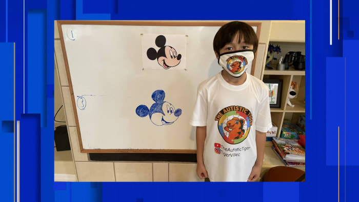 Celebration boy with autism becomes artistic sensation