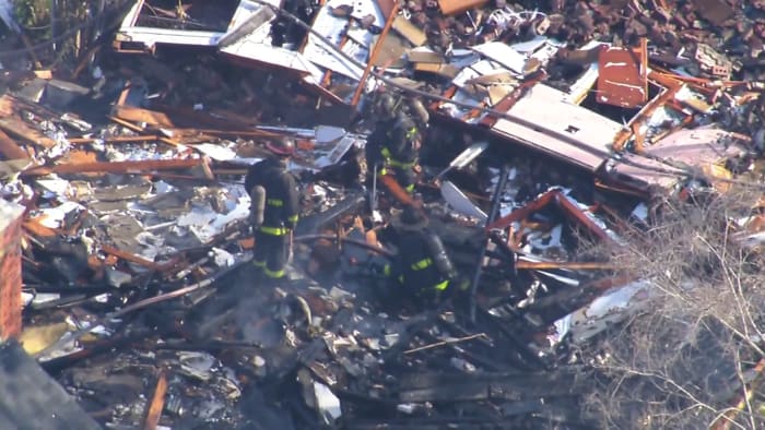 House destroyed after apparent explosion on Detroit’s east side