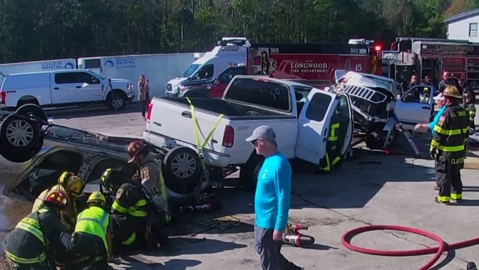 Car fire trauma exercise in Longwood helps first responders know what ...