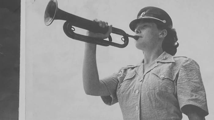 ‘Whenever there is a need we show up:’ WWII bugle player among first ...