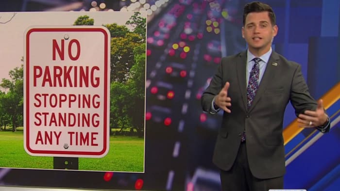 No stopping, standing or parking sign explained