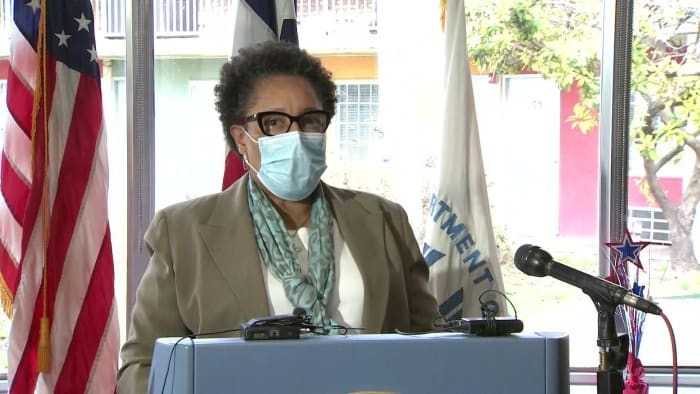 US Secretary of Housing and Urban Development Marcia L. Fudge announces ...